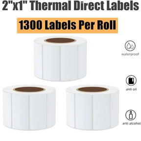 Rollo Direct Thermal 2x1 Sticker Labels (Roll of 1,000 Purple Labels ...