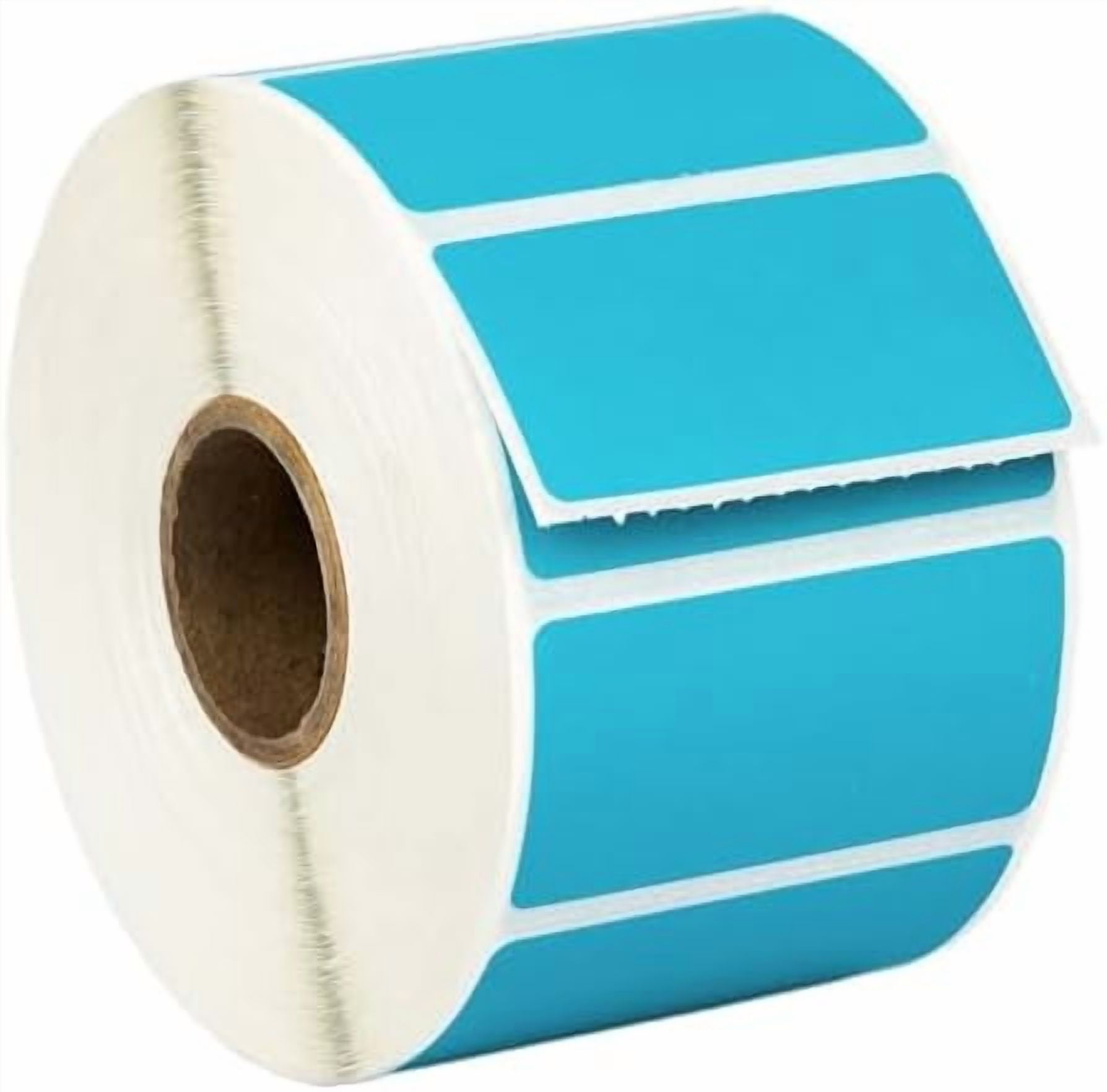 2" x 1" Blue Barcode Labels on 1" Core Compatible with Zebra and Rollo ...