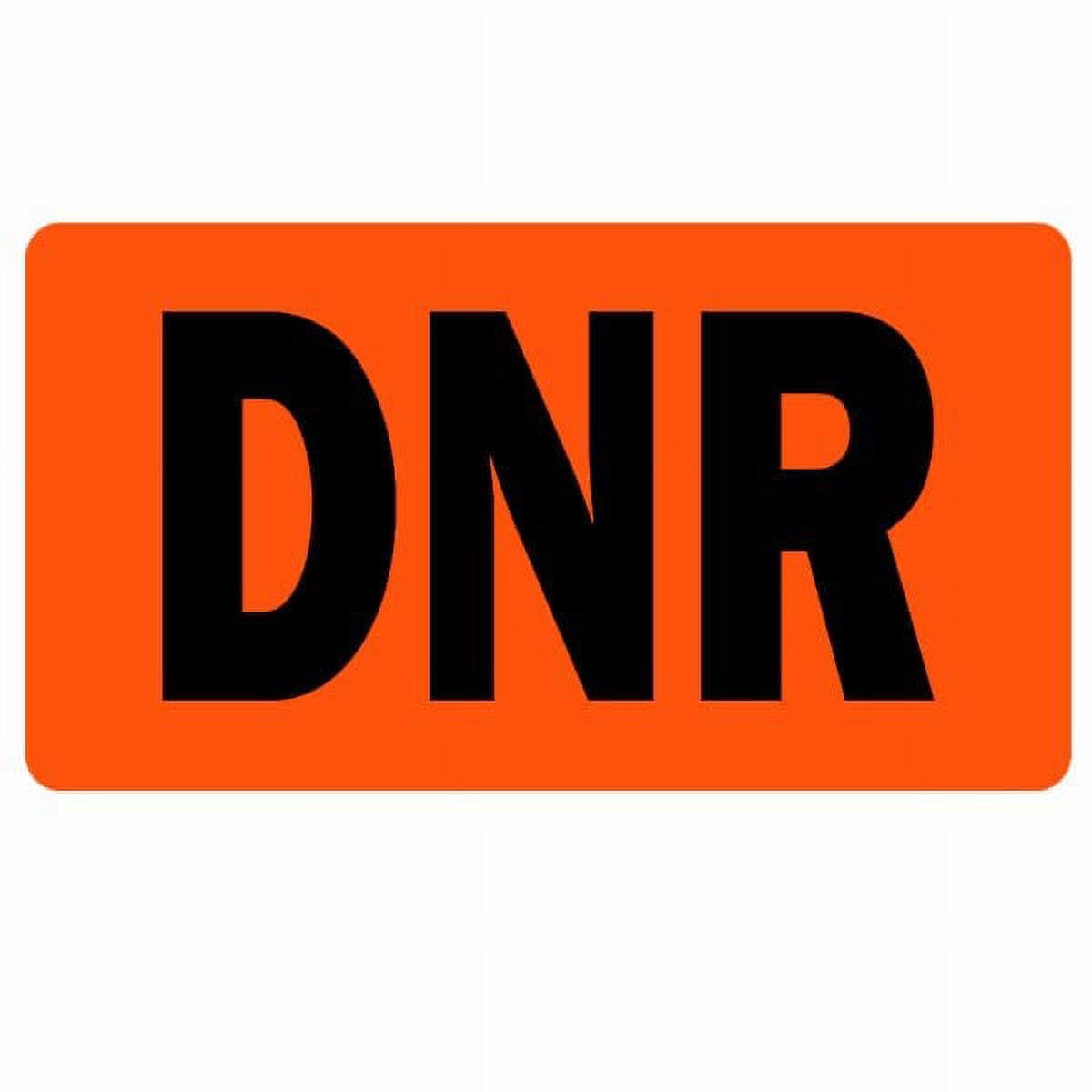 2" x 1" DNR Medical Healthcare Labels, Fluorescent Orange - Walmart.com