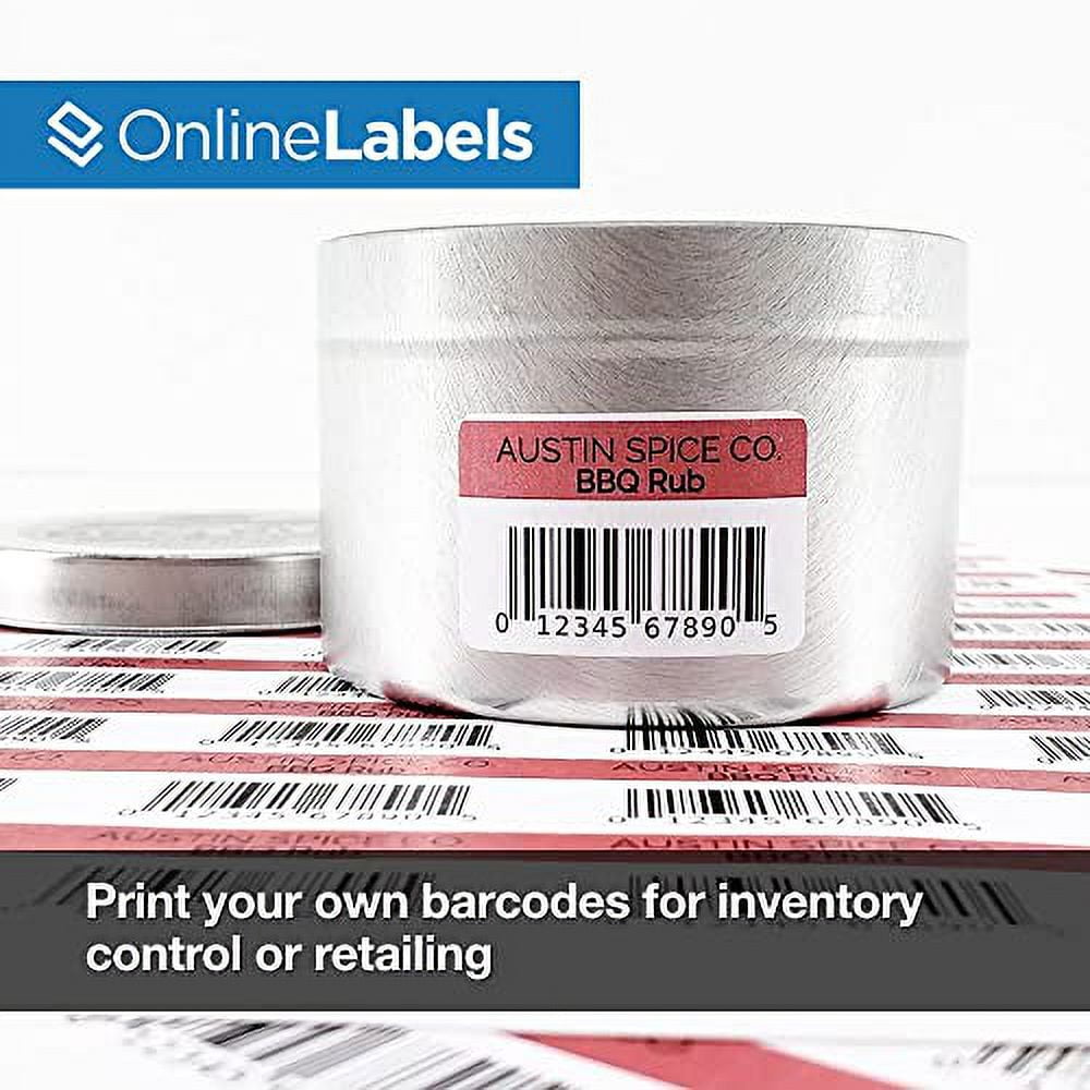 2 x 1 Rectangle Barcode Labels - Pack of 40,000 Labels, 1,000 Sheets - Inkjet/Laser Printer ...