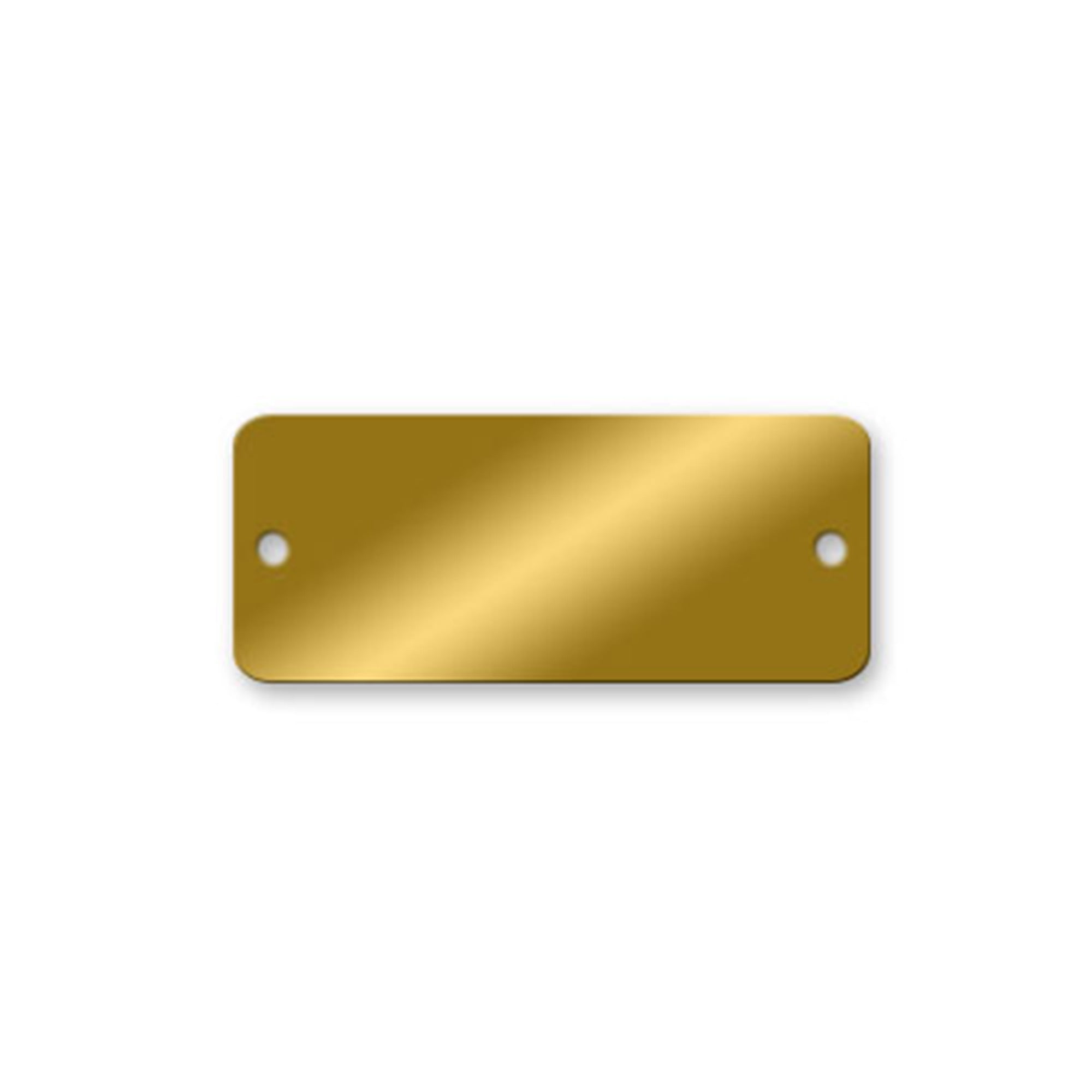 2 x 1 inch Brass Round Corner Tags - Pack/25 - Walmart.com