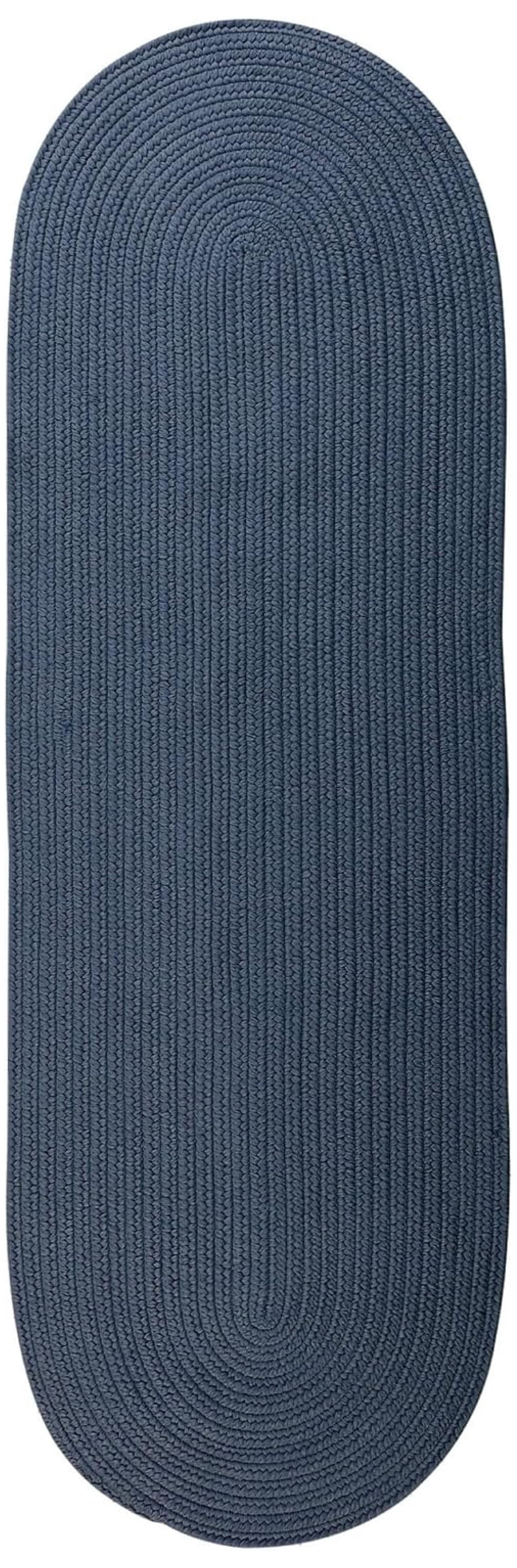 2 x 10 Feet Lake Blue Outdoor Rug Colorful Flat Braid Construction ...