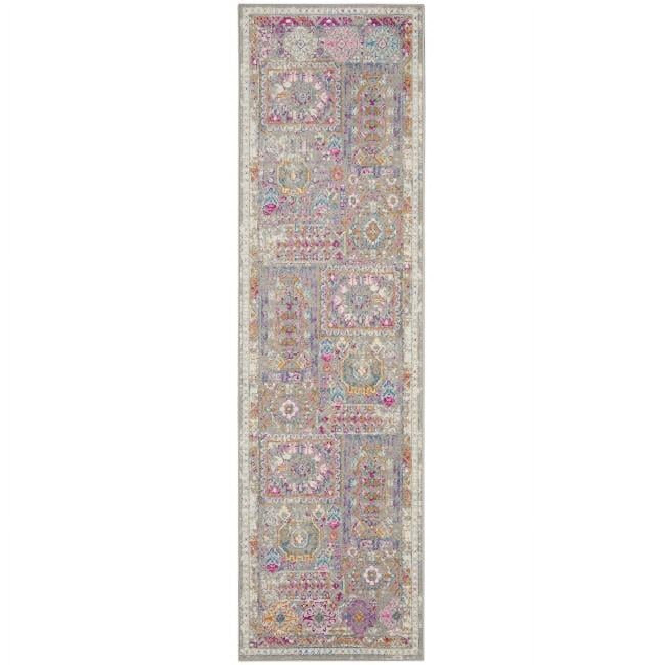 2 x 10 ft. Gray Distressed Ornamental Runner Rug - Walmart.com