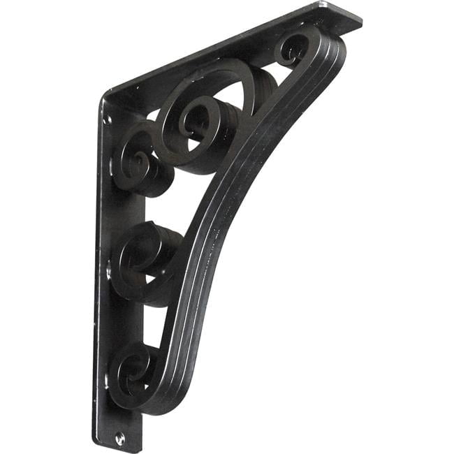 2 x 10 x 12 in. Tristan Wrought Iron Bracket - Triple Center Brace ...