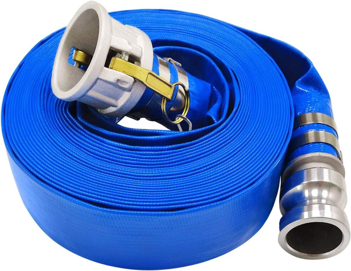 2" x 100' Blue PVC Backwash Hose for Swimming Pools, Heavy Duty ...