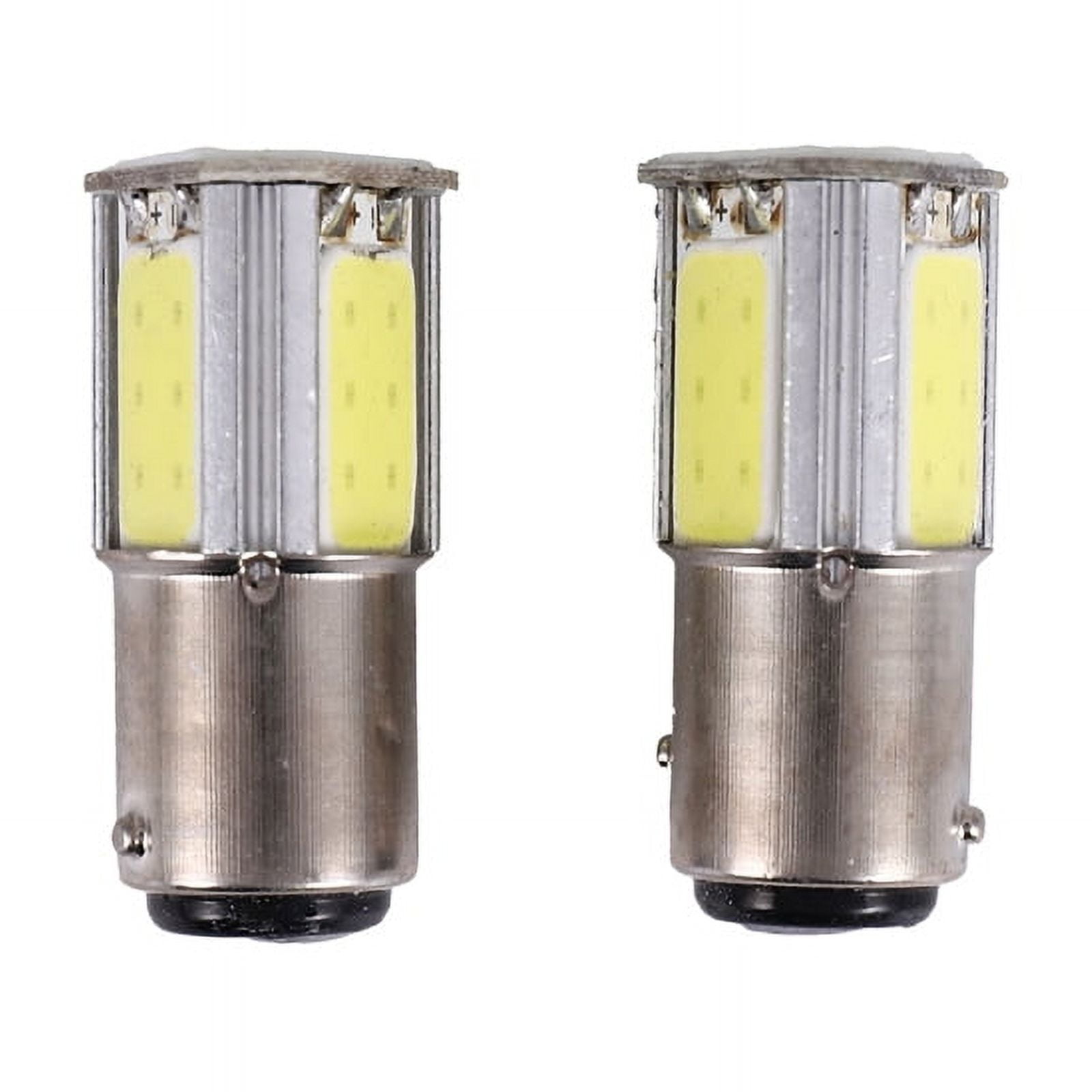 2 x 1157 BAY15D COB LED Car Parking Light Brake Light Flashing Tail ...