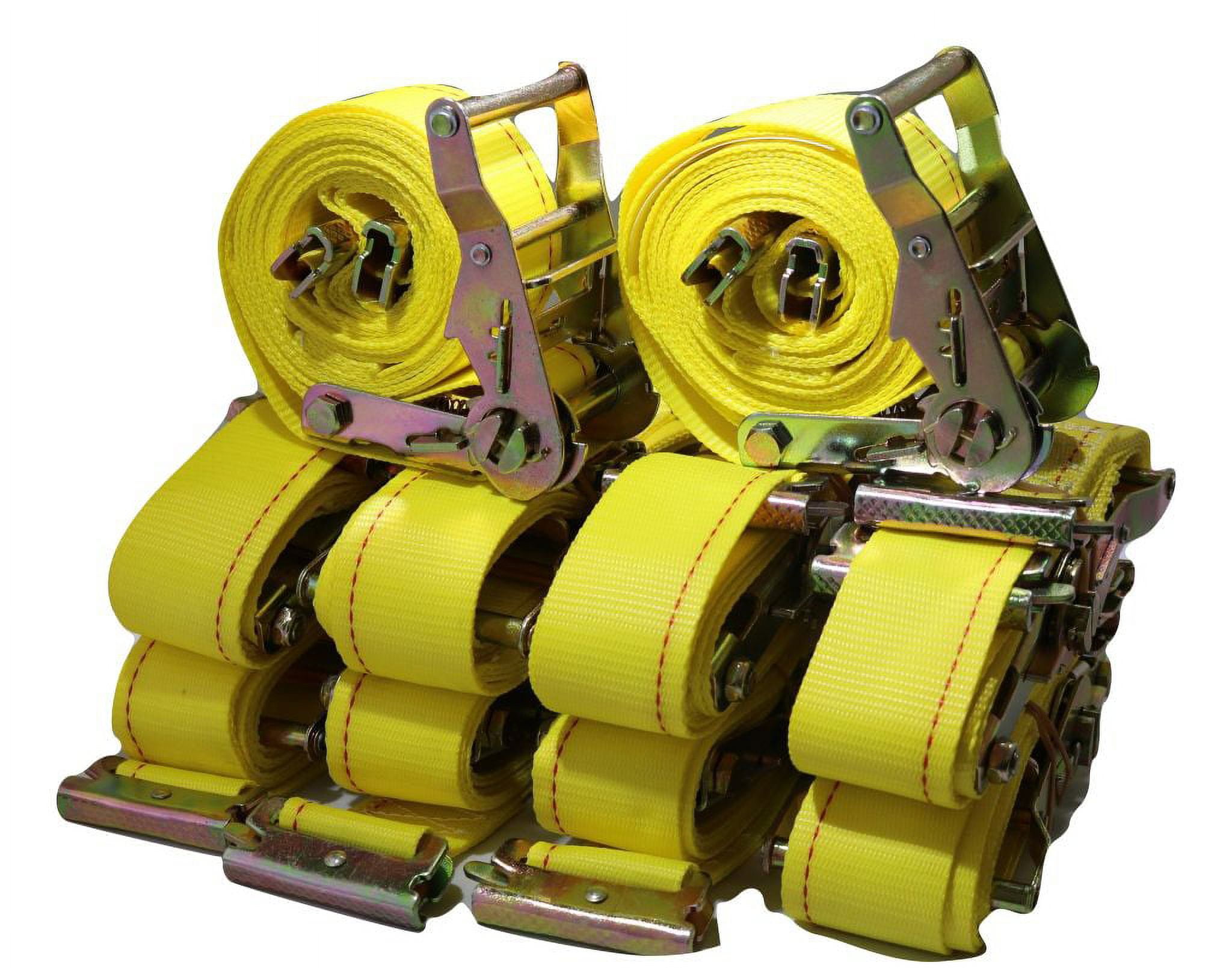 2" x 12 Ft Interior Van Ratchet E-Track Straps w/ Spring E Fittings ...