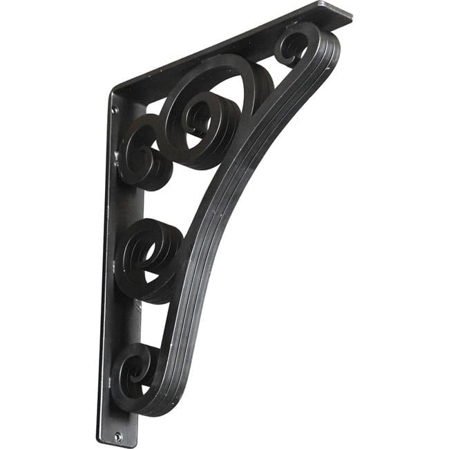 2 x 12 x 15 in. Tristan Wrought Iron Bracket - Triple Center Brace ...