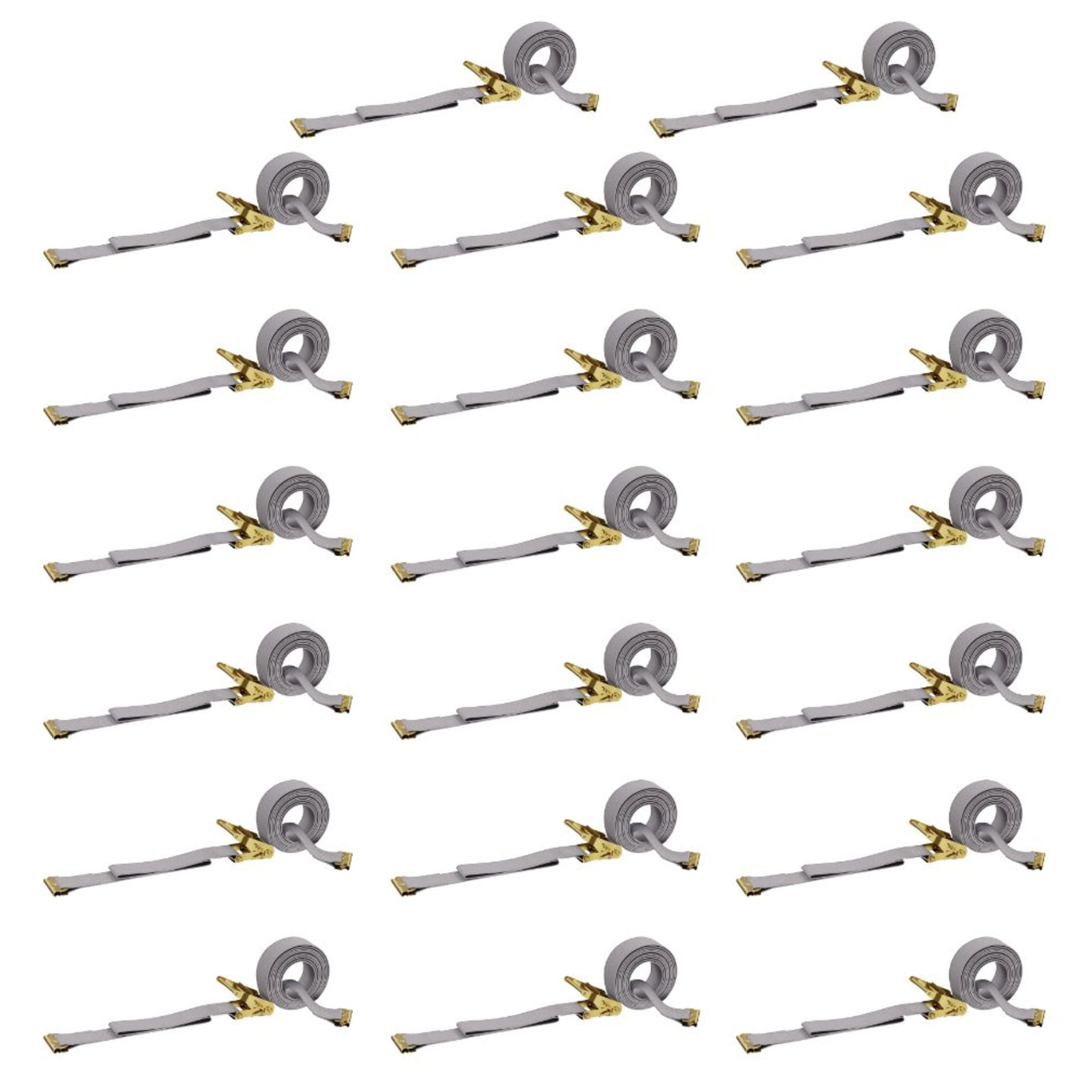 "2"" x 16' Durable Ratcheting Strap Cargo TieDown for E Track, Heavy Duty Grey Polyester Tie ...