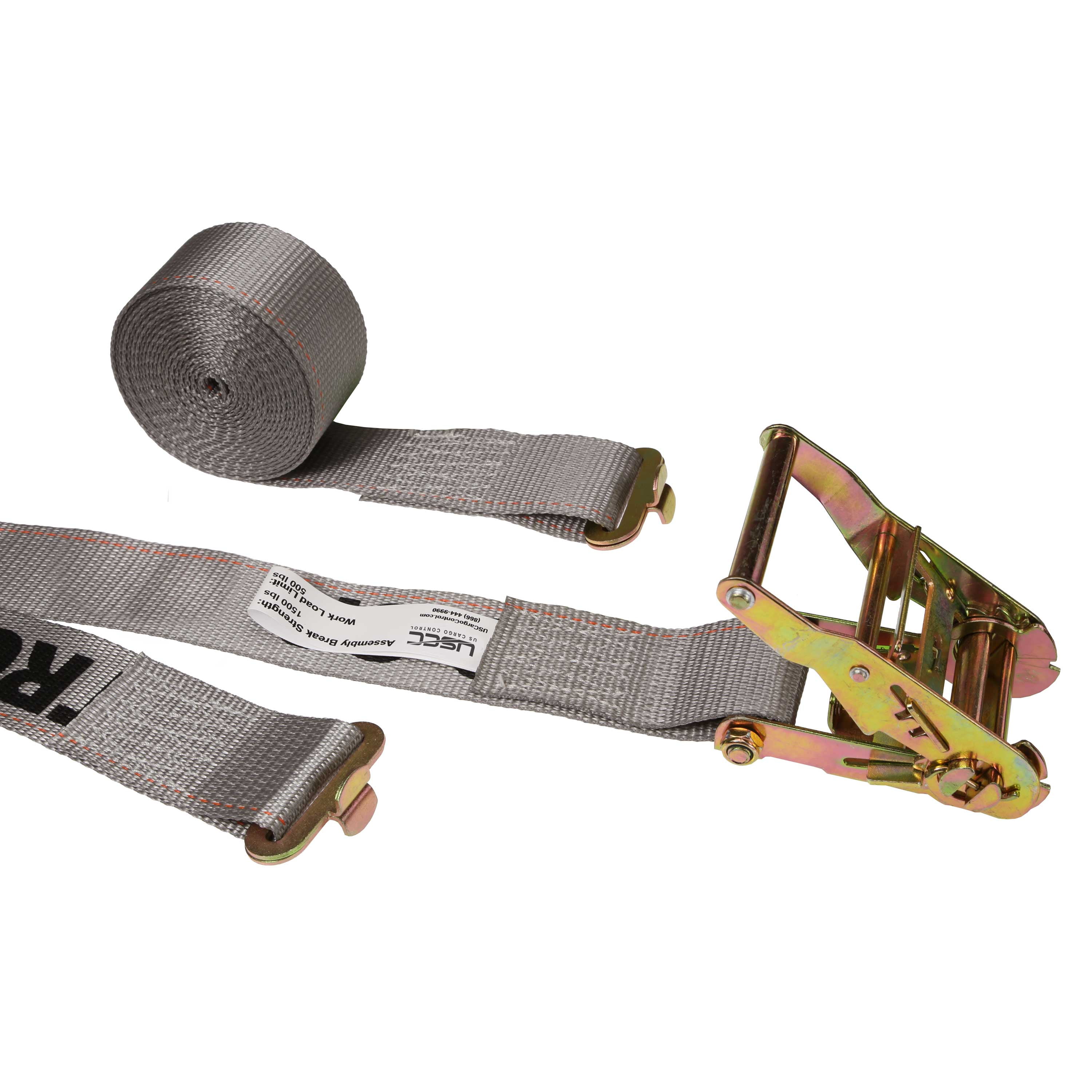 2" x 16' Gray Ratchet Strap w/Butterfly F Track Fittings - Walmart.com