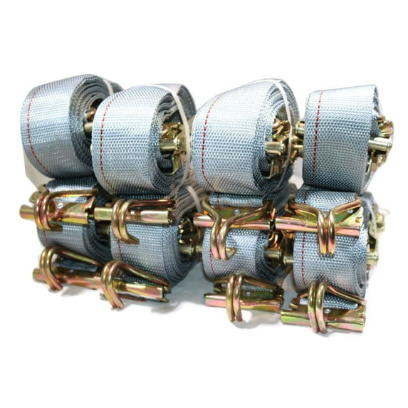 2" x 16 ft. Van Ratchet Straps Logistic E-Track w/ Spring E Fittings ...