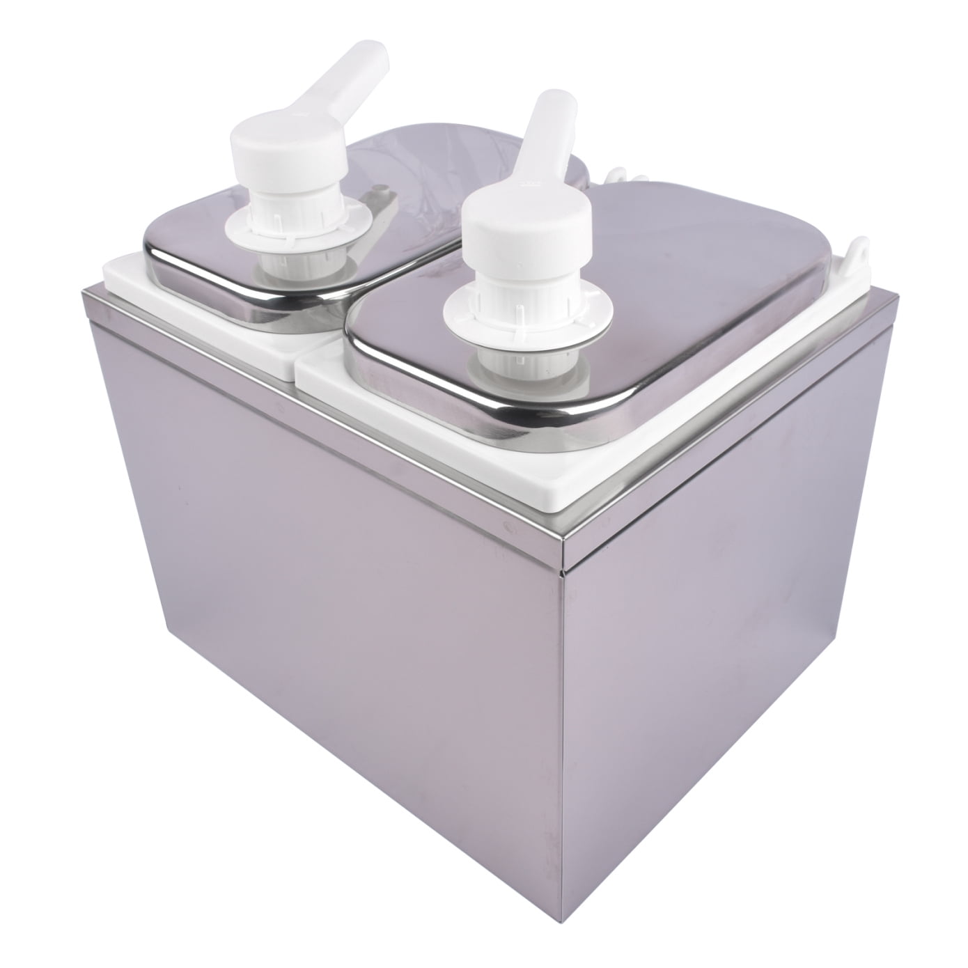 2 x 2.1 Quart Stainless Steel Sauce Pump, Dispenser Squeeze Condiment ...