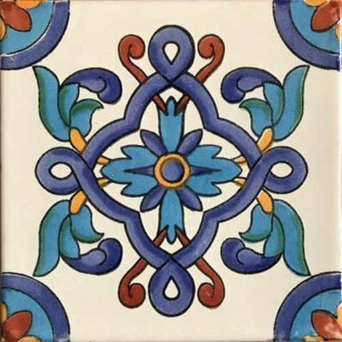 2" x 2" 36 pcs Cordoba Mexican Clay Tile Handmade Talavera Backsplash ...