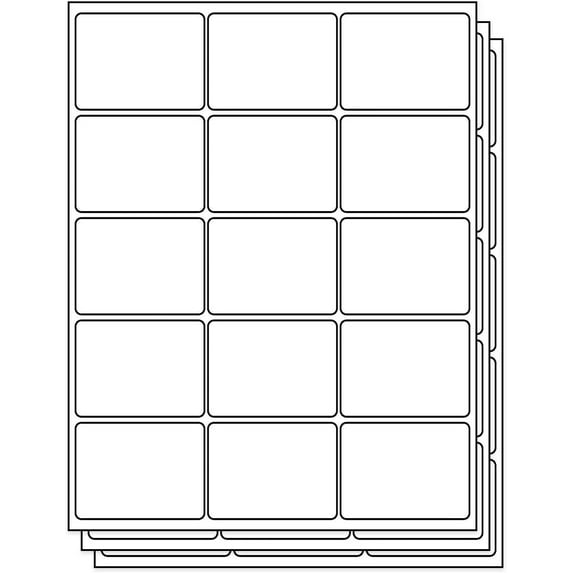 2 x 2-5/8 inch ID Labels for Inkjet & Laser Printers (15 per Sheet ...