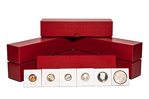 2" x 2" (6 Pack) Coin Flips Asortment w/Red storage boxes. (600 Coin ...