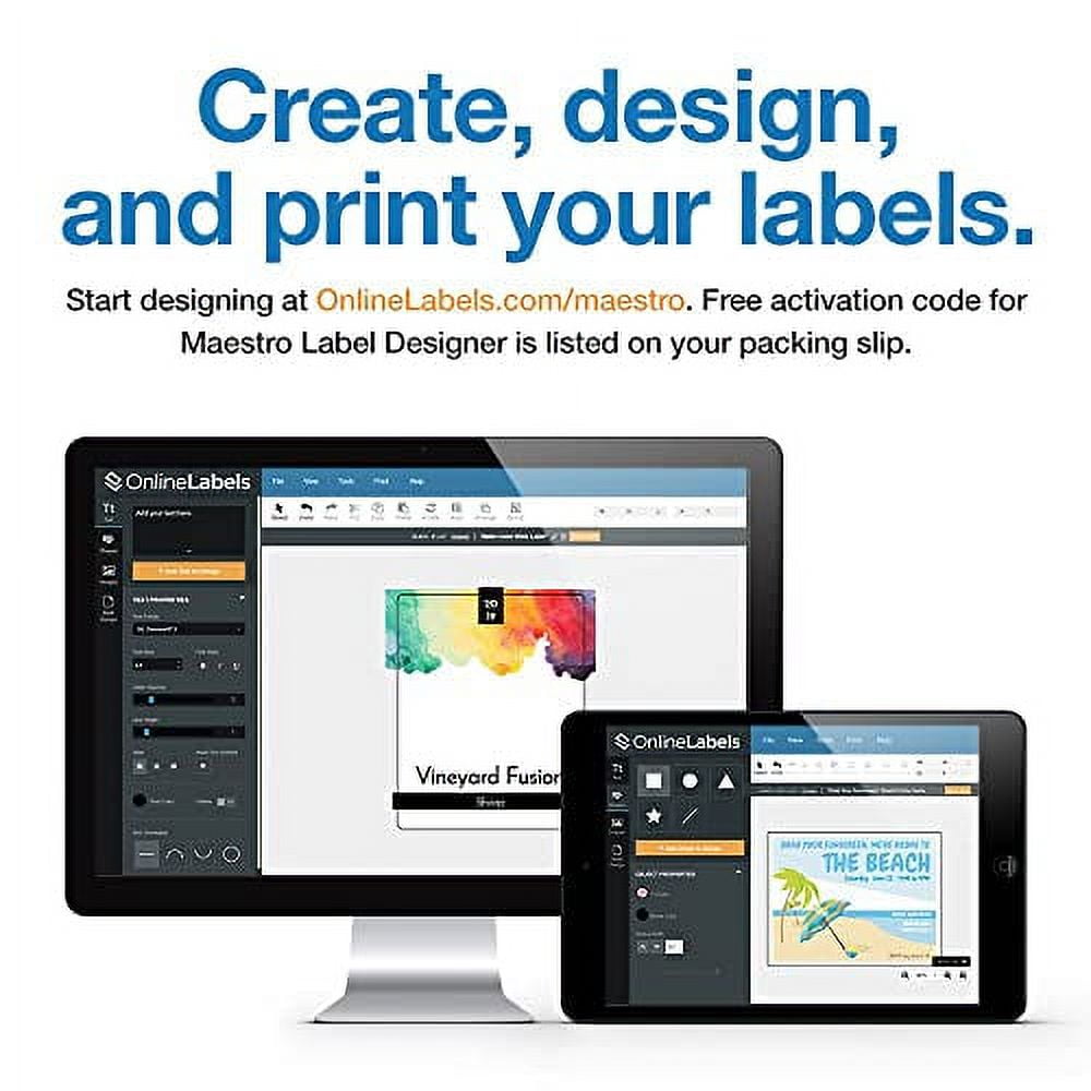 2 x 2 Clear Gloss Square Labels (Inkjet Printers Only) - Pack of 300 ...