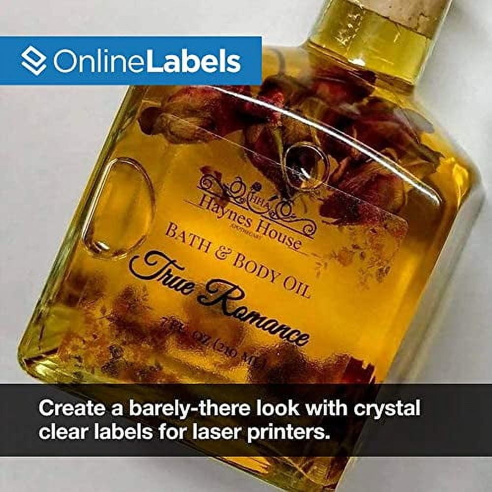 2 x 2 Clear Gloss Square Labels (Laser Printers Only) - Pack of 300 ...