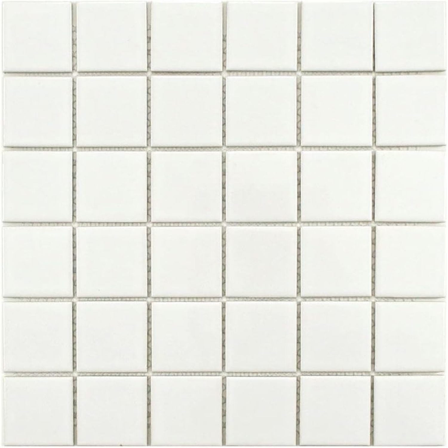 2" x 2" Essential White Matte Finish Ceramic Mosaic Tile on mesh Mount (Box of 11SF) - Walmart.com