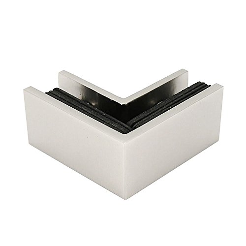2" x 2" Glass To Glass Square Mall Front Clamp (GAS-305N, Matt Black ...