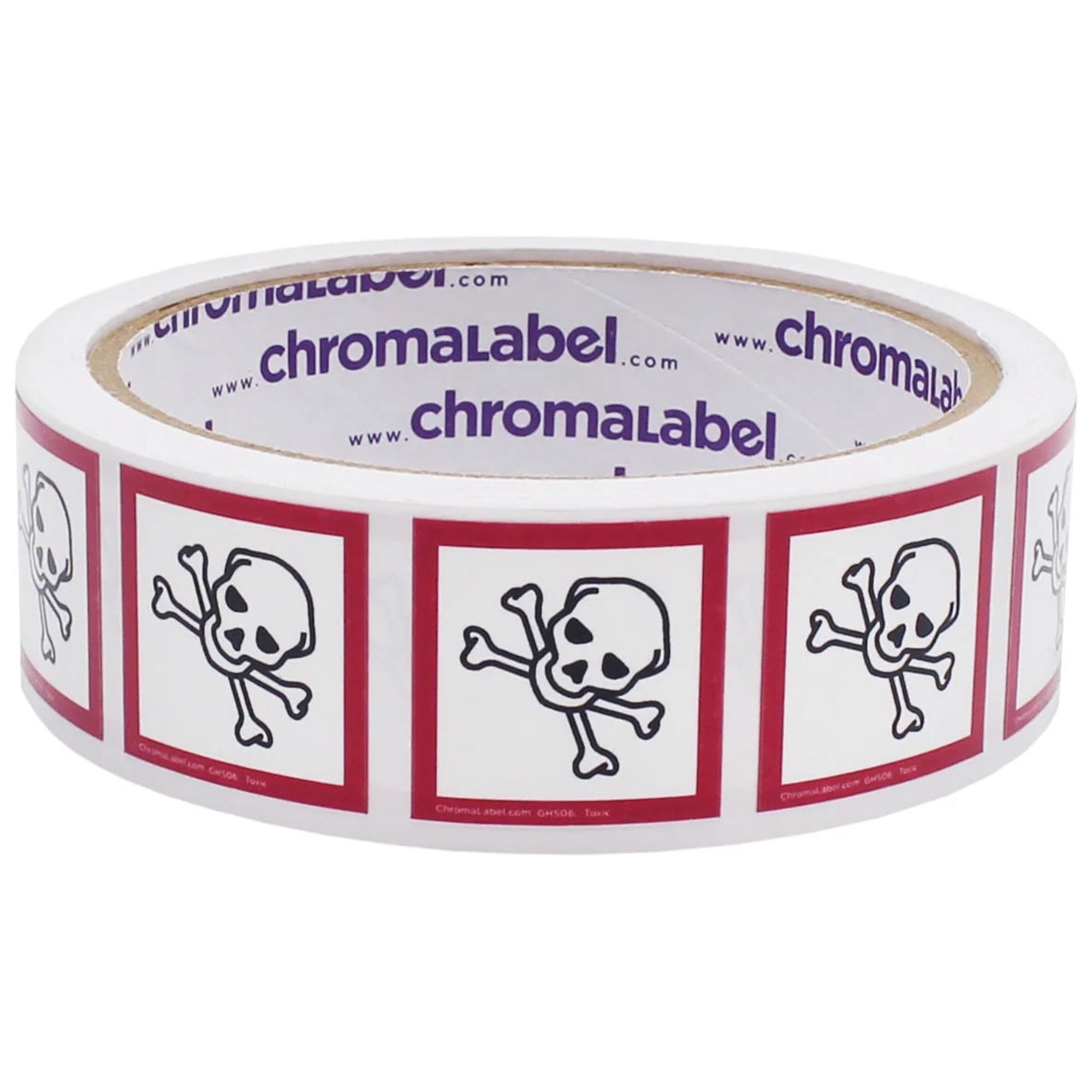 2" x 2" Permanent Durable Square D.O.T. Hazard Labels, GHS06: Toxic ...