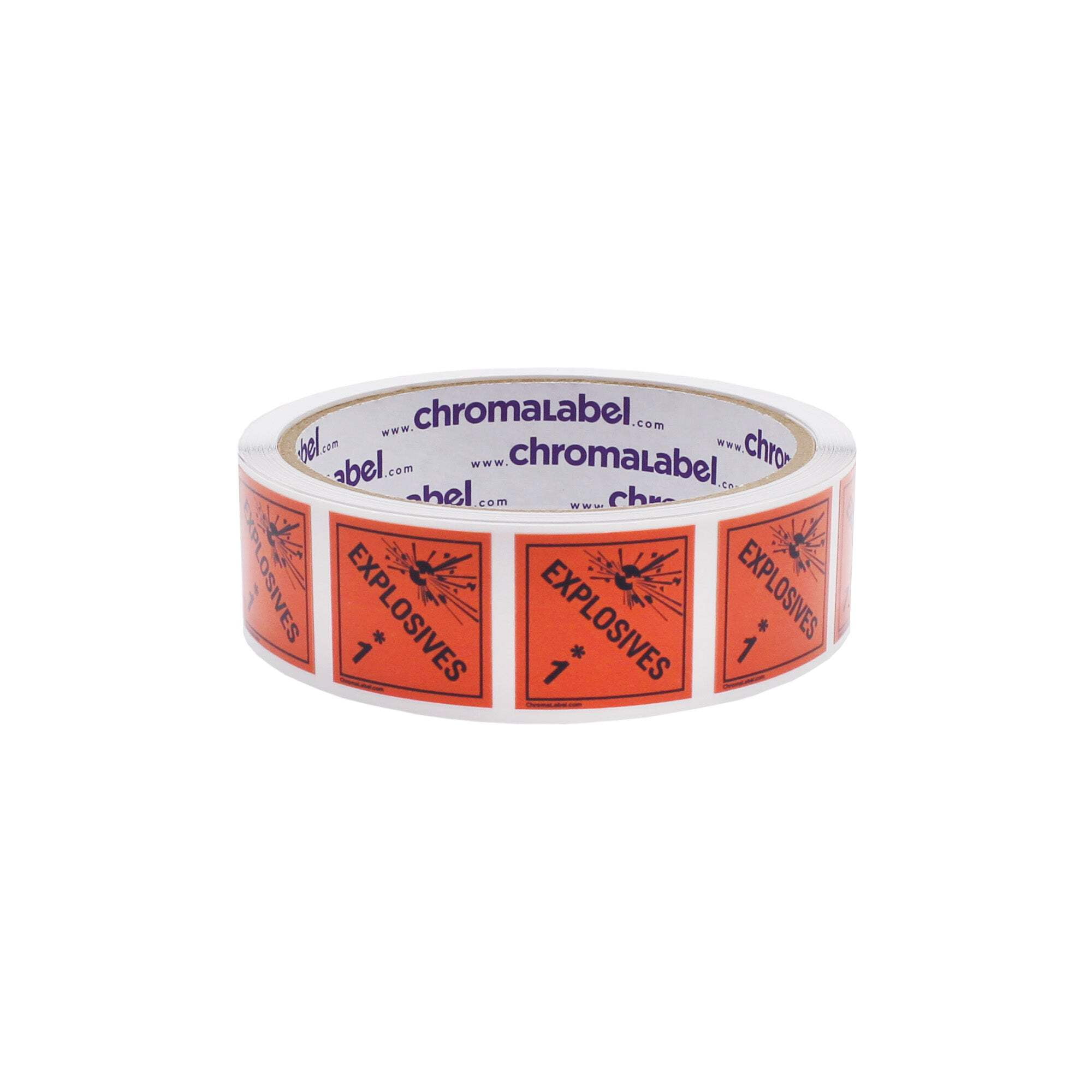 2" x 2" Permanent Durable Square D.O.T. Hazard Labels, Hazard Class 1 ...