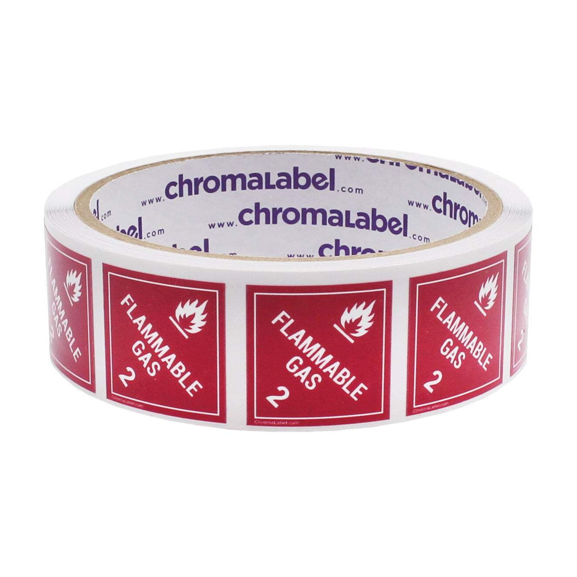 2" x 2" Permanent Durable Square D.O.T. Hazard Labels, Hazard Class 2 ...