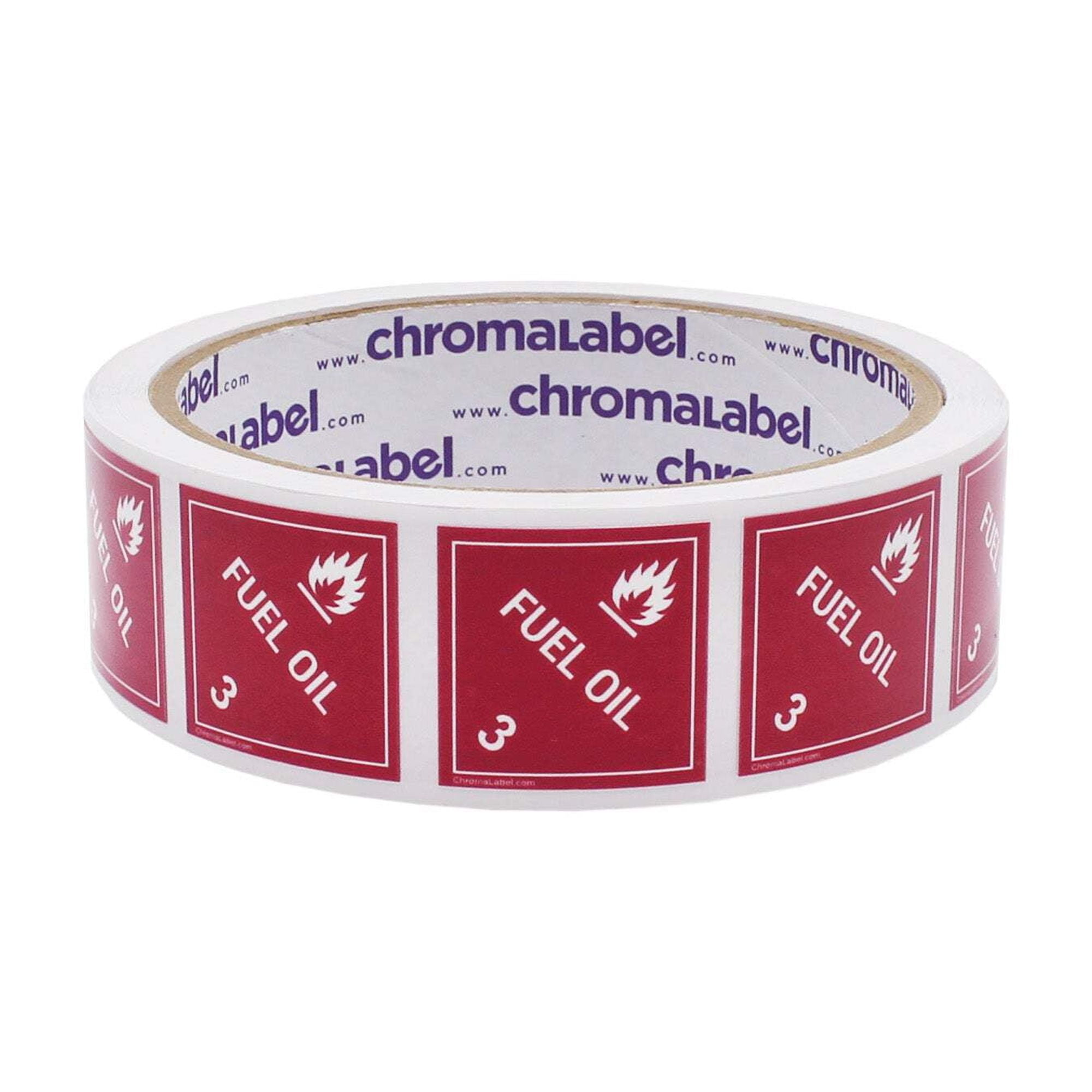 2" x 2" Permanent Durable Square D.O.T. Hazard Labels, Hazard Class 3 ...