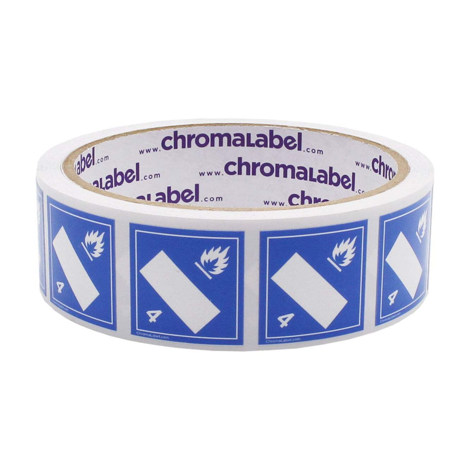 2" x 2" Permanent Durable Square D.O.T. Hazard Labels, Hazard Class 4 ...