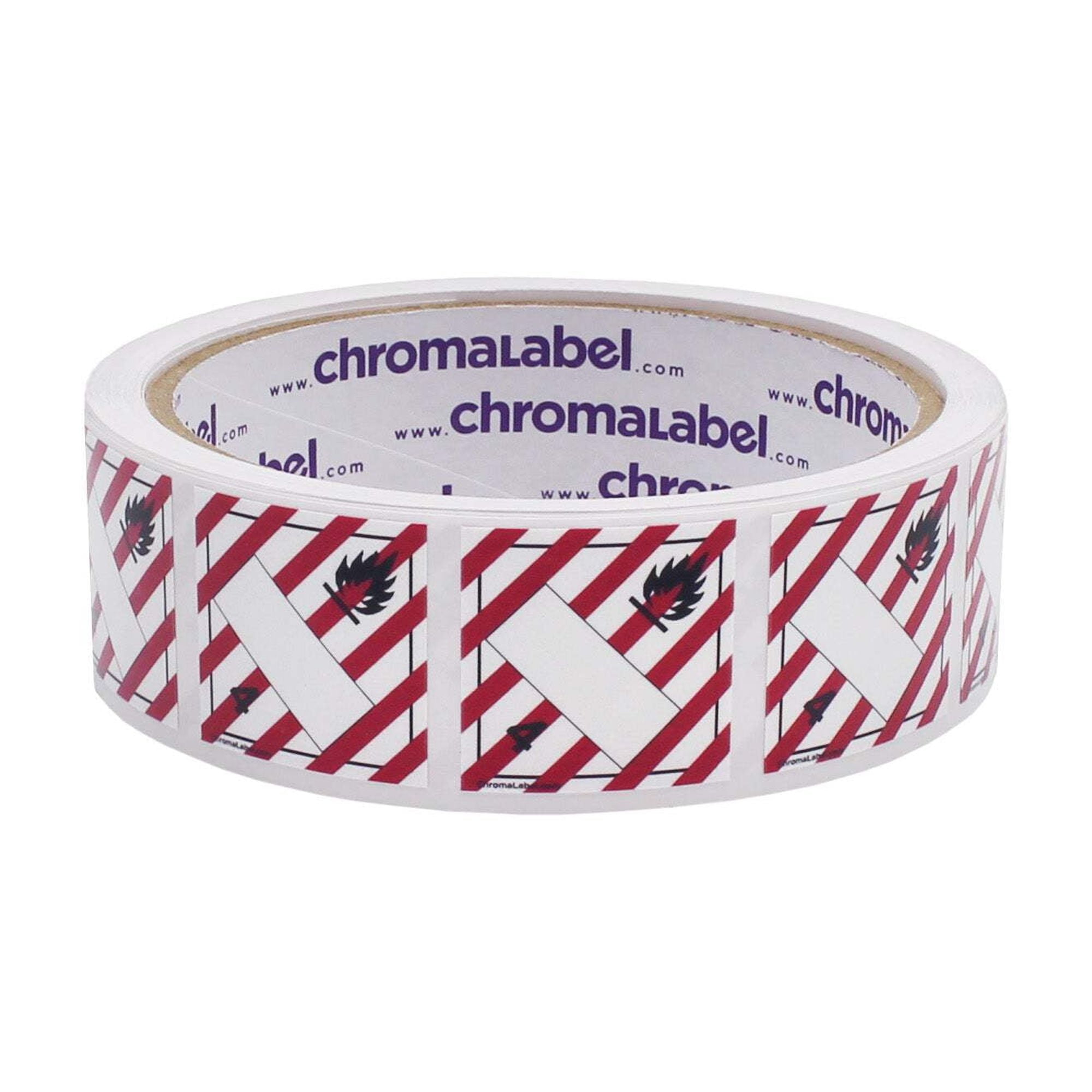 2" x 2" Permanent Durable Square D.O.T. Hazard Labels, Hazard Class 4 ...