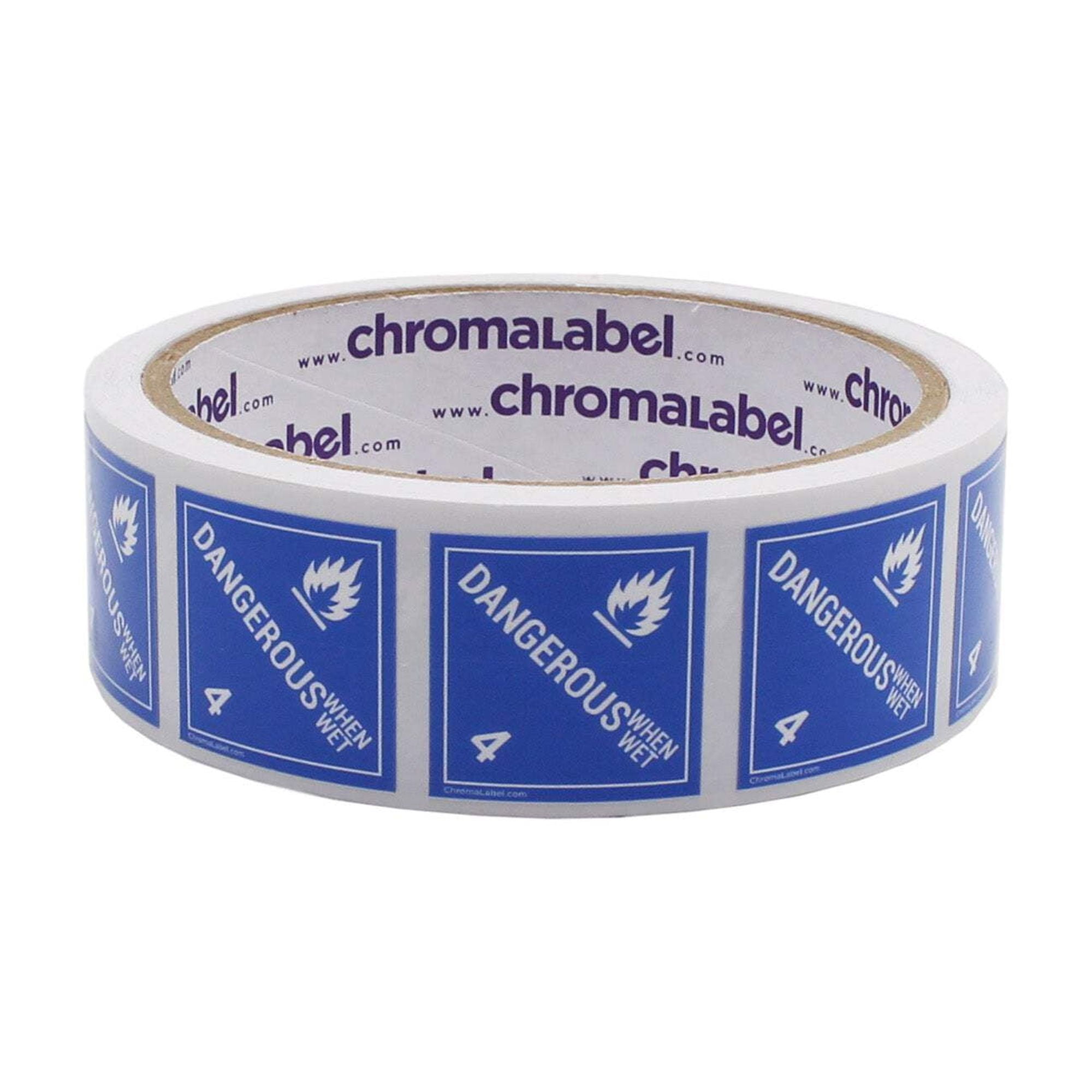 2" x 2" Permanent Durable Square D.O.T. Hazard Labels, Hazard Class 4 ...