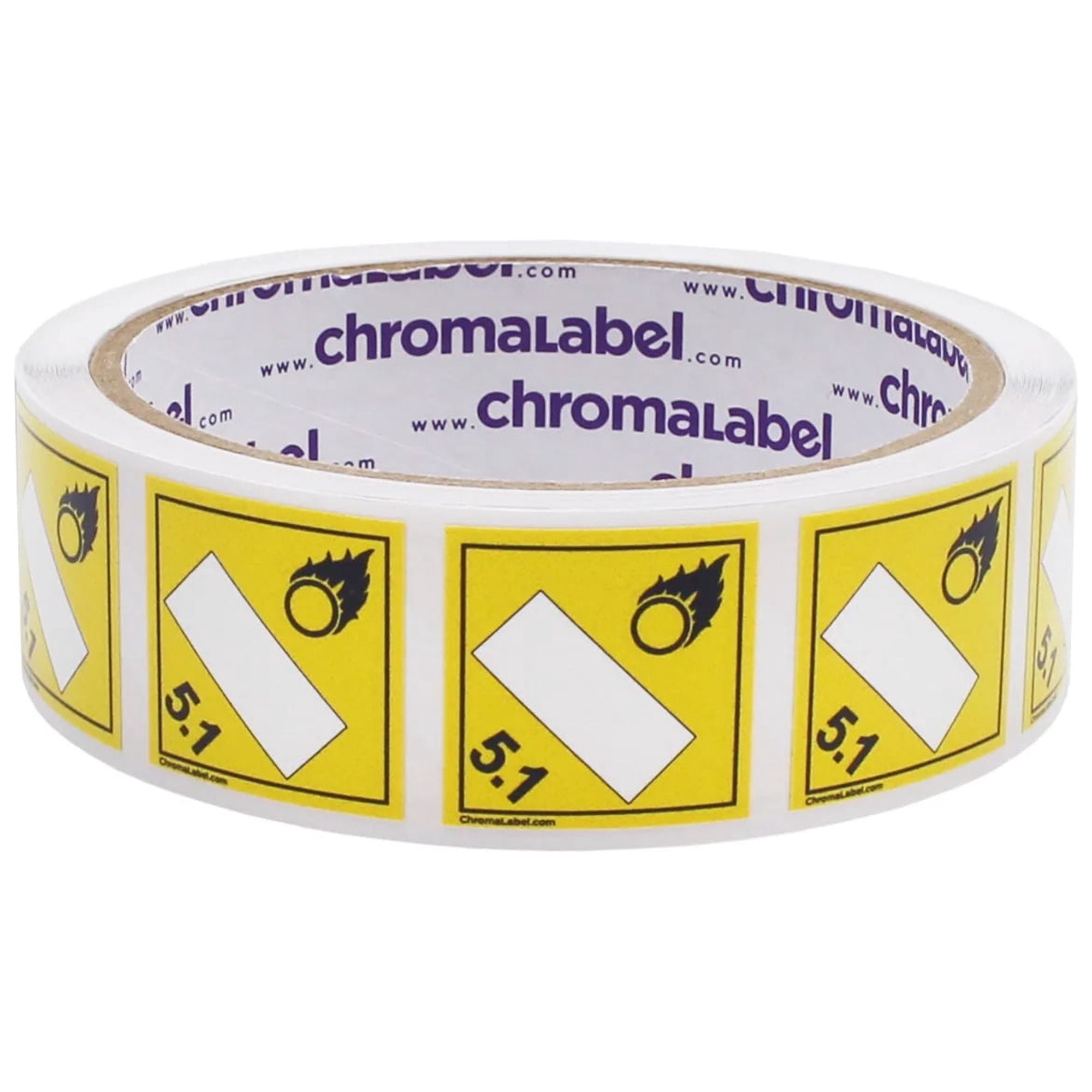 2" x 2" Permanent Durable Square D.O.T. Hazard Labels, Hazard Class 5.1 ...