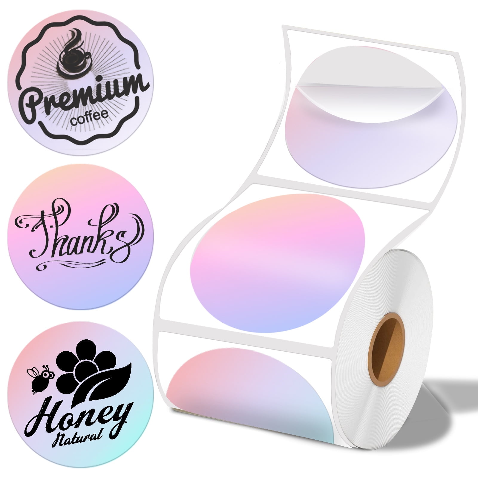 2 x 2 Round Thermal Labels, 2 inch Round Thermal Sticker Labels for ...