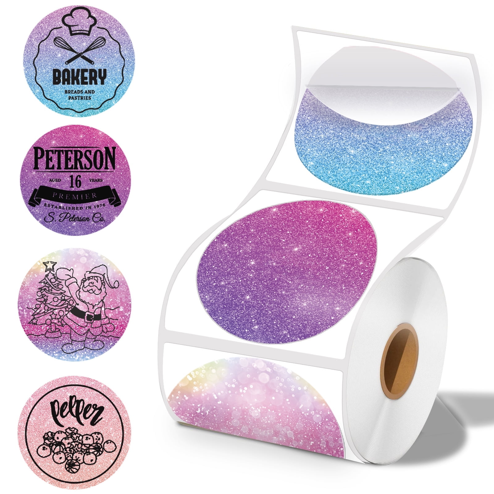 2 x 2 Round Thermal Labels, 2 inch Round Thermal Sticker Labels for ...