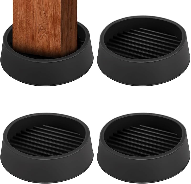 2 x 2 Rubber Caster Cups, Round Non Slip Furniture Pads, Non Skid ...