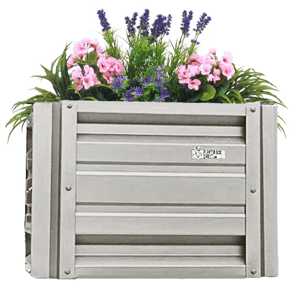 2 x 2 Square Metal Planter Box Durable Raised Garden Bed in Galvalume ...