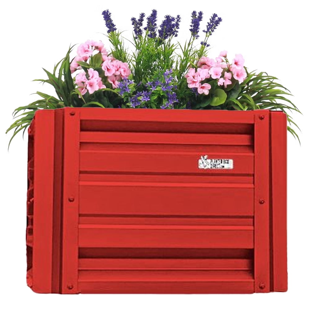 2 x 2 Square Metal Planter Box Durable Raised Garden Bed in Galvalume ...