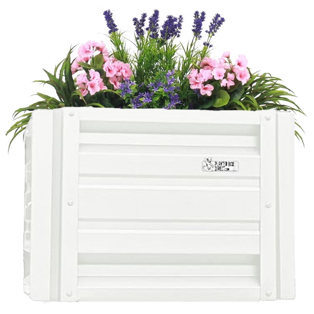 2 x 2 Square Metal Planter Box Durable Raised Garden Bed in Galvalume ...