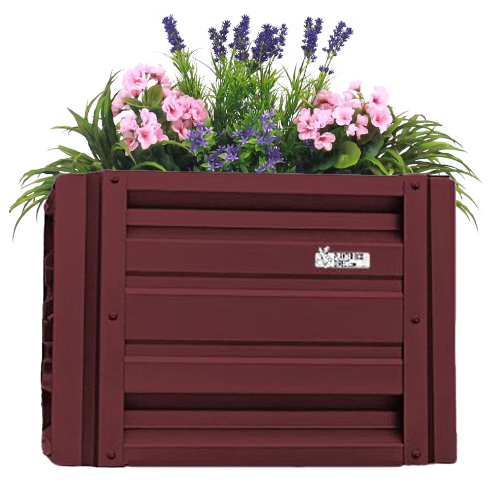 2 x 2 Square Metal Planter Box Durable Raised Garden Bed in Galvalume ...