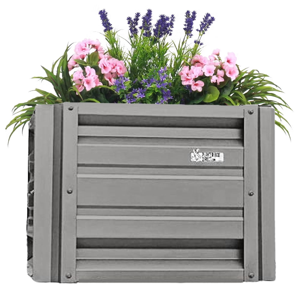 2 x 2 Square Metal Planter Box Durable Raised Garden Bed in Galvalume ...