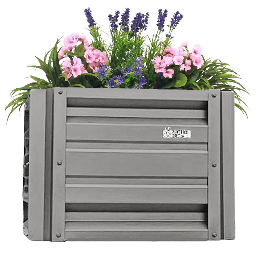 2 x 2 Square Metal Planter Box Durable Raised Garden Bed in Galvalume ...