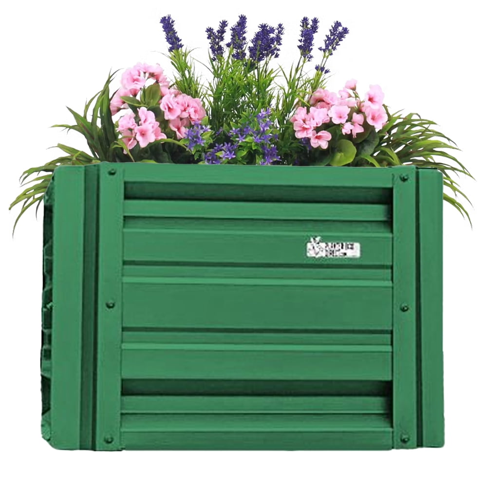 2 x 2 Square Metal Planter Box Durable Raised Garden Bed in Galvalume ...
