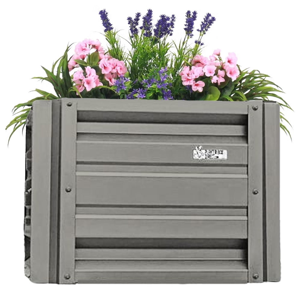 2 x 2 Square Metal Planter Box Durable Raised Garden Bed in Galvalume ...