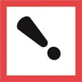 2 x 2 in. Pictogram - Exclamation Mark Labels, Red, White & Black ...