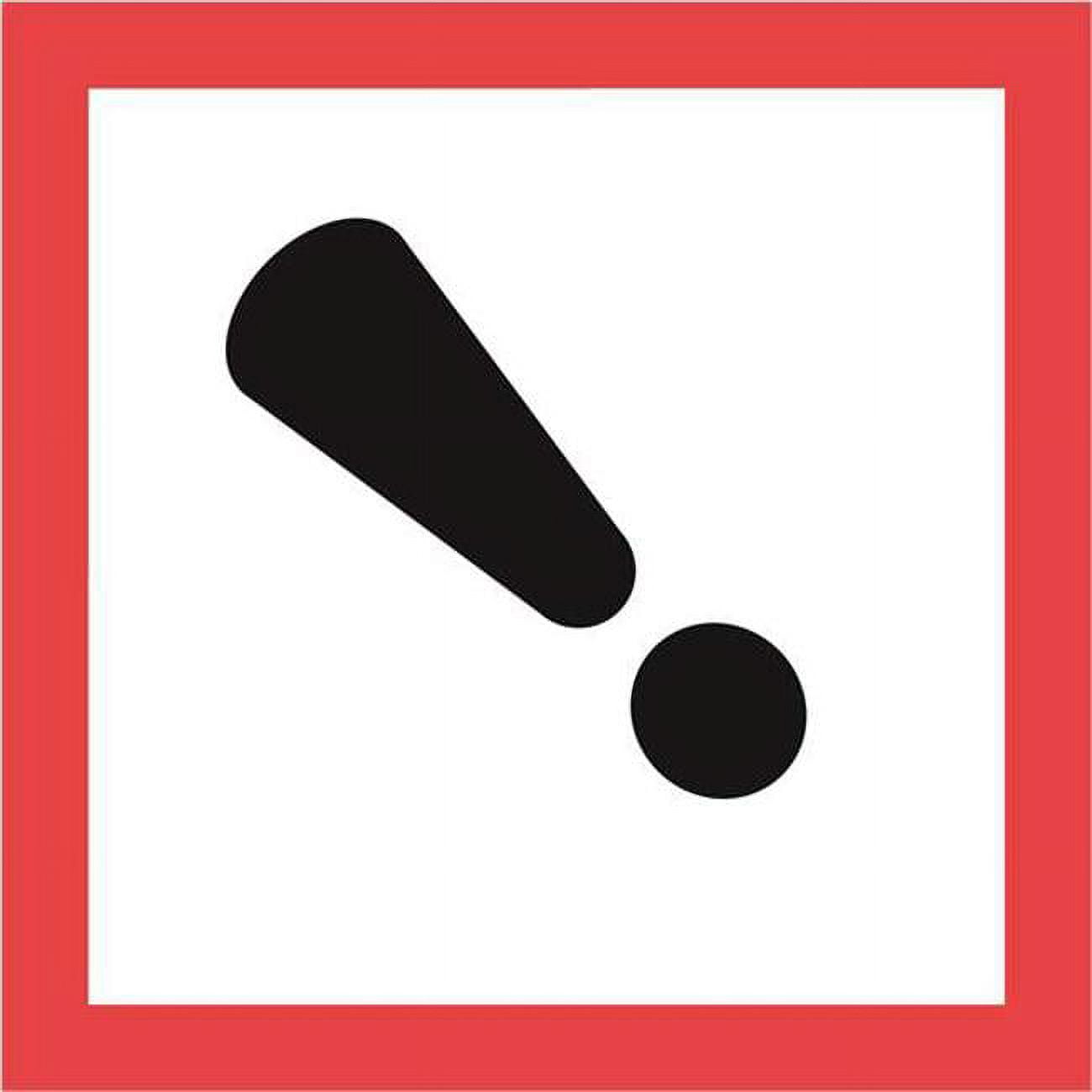 2 x 2 in. Pictogram - Exclamation Mark Labels, Red, White & Black ...