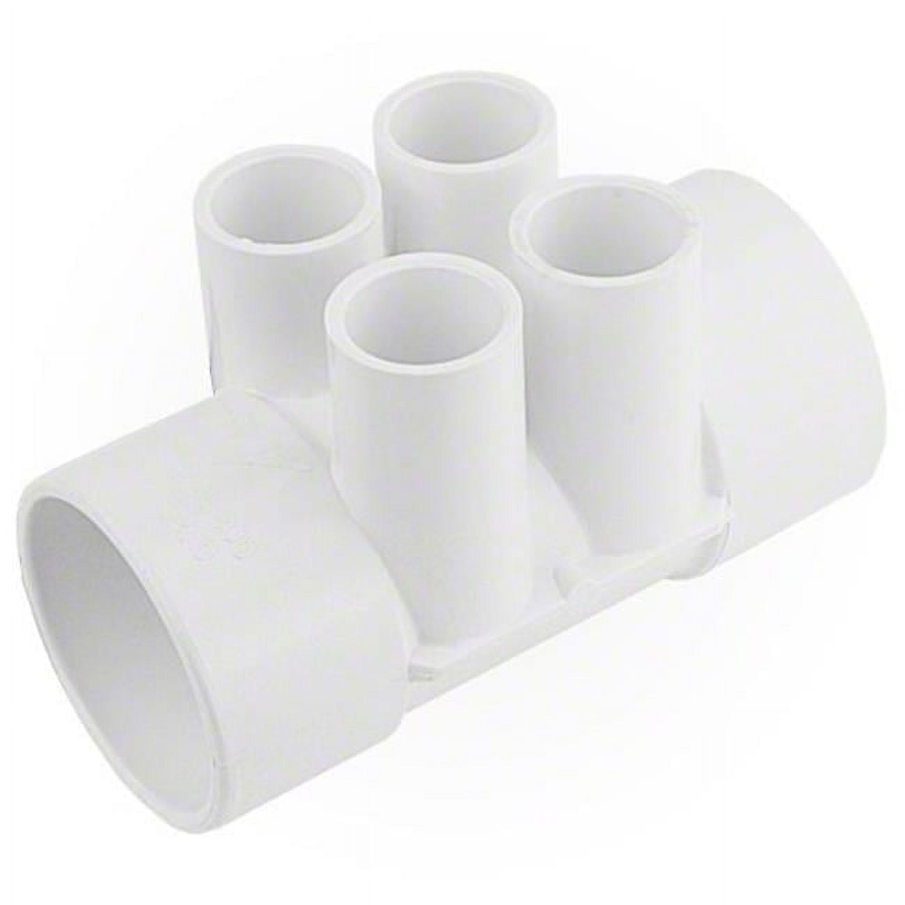 2 x 2 in. Slip Manifold Pvc Waterway Pipe - 4 Port & 0.75 in. S Ports ...