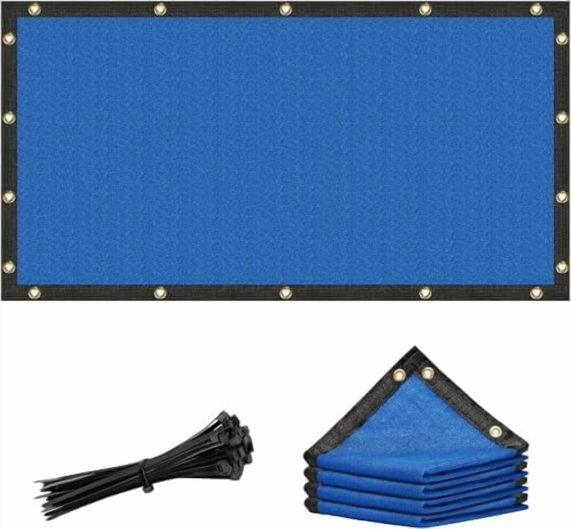2' x 20' Blue Custom Size Shade Cloth with Grommets - 90% Sunblock ...