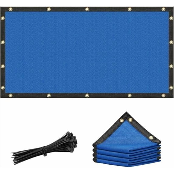 2' x 20' Blue Custom Size Shade Cloth with Grommets - 90% Sunblock ...