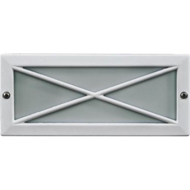 2 x 20 watt JC Recessed Brick, Step & Wall Fixture, White - 12V ...