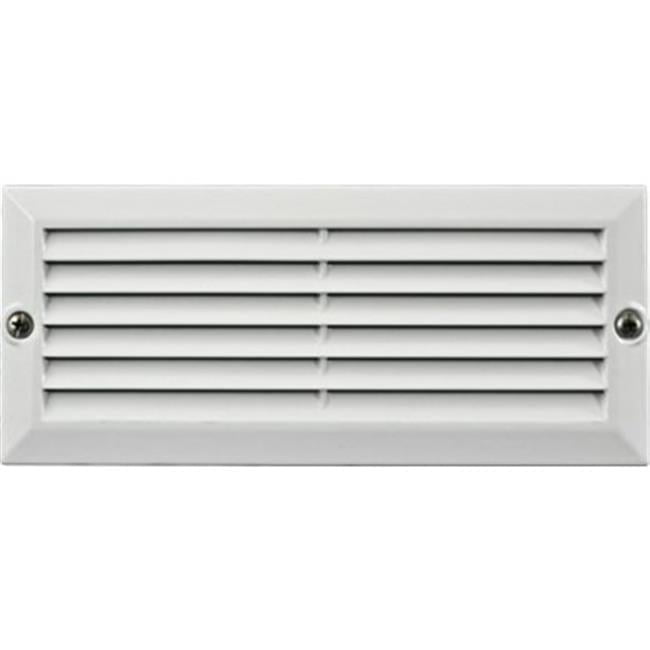 2 x 20 watt Recessed Louvered Down Brick, Step & Wall Fixture, White ...