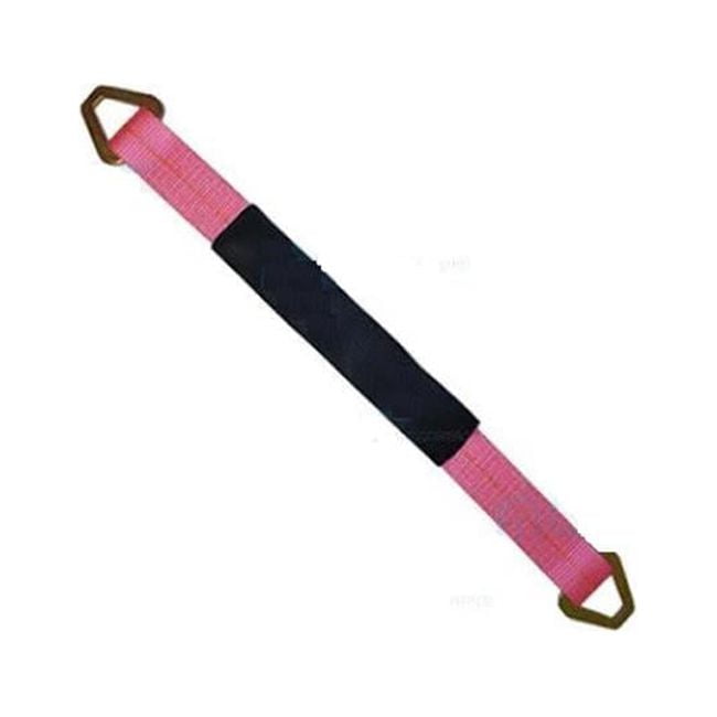 2 x 21 in. Axle Straps with Abrasive Sleeve & Delta Ring, Pink - 8 ...
